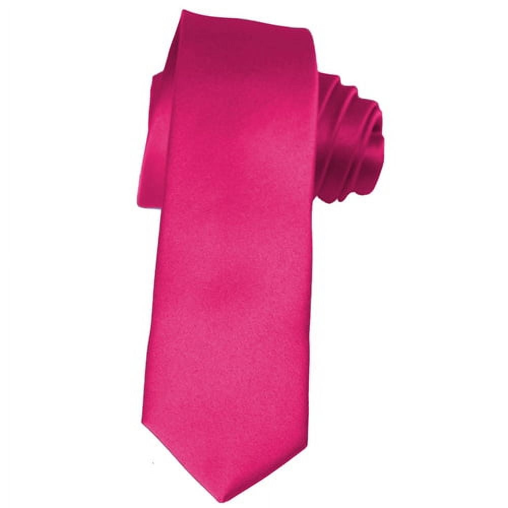 Skinny Fuchsia Ties by 2 Inch Solid Mens Neckties - Walmart.com