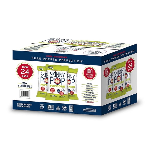 Skinny Pop, Original Popcorn, 28 ct, Non-GMO, Gluten Free - Walmart.com