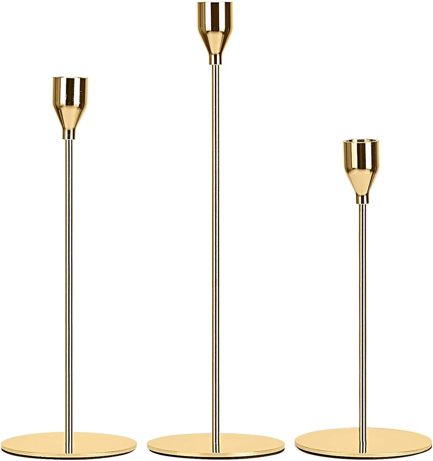 Skinny Tapered Candlestick Holder, Iron Base Aluminum Taper, Suitable ...