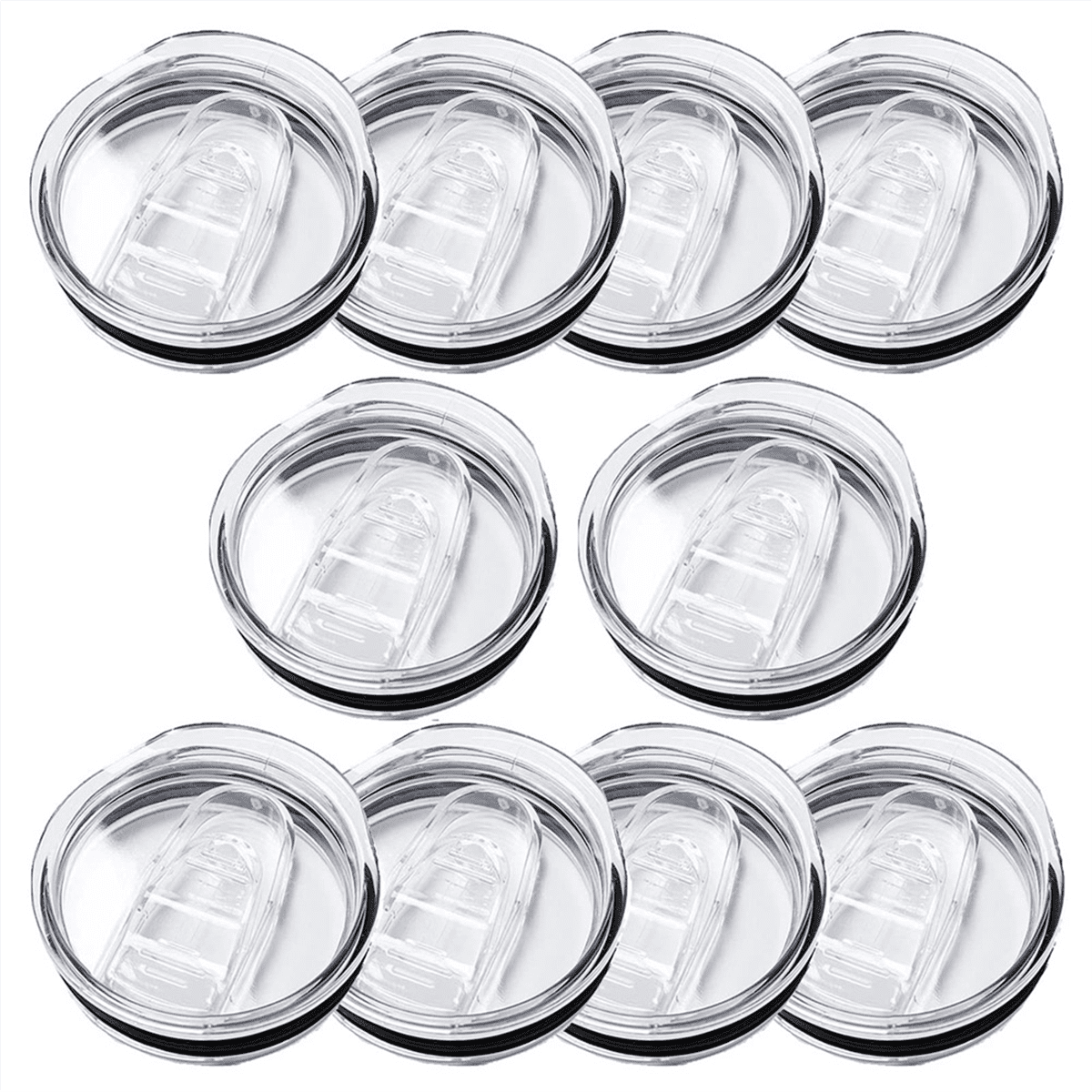 Skinny Tumbler Replacement Lids 10 Pack, Plastic Splash Covers Spill ...