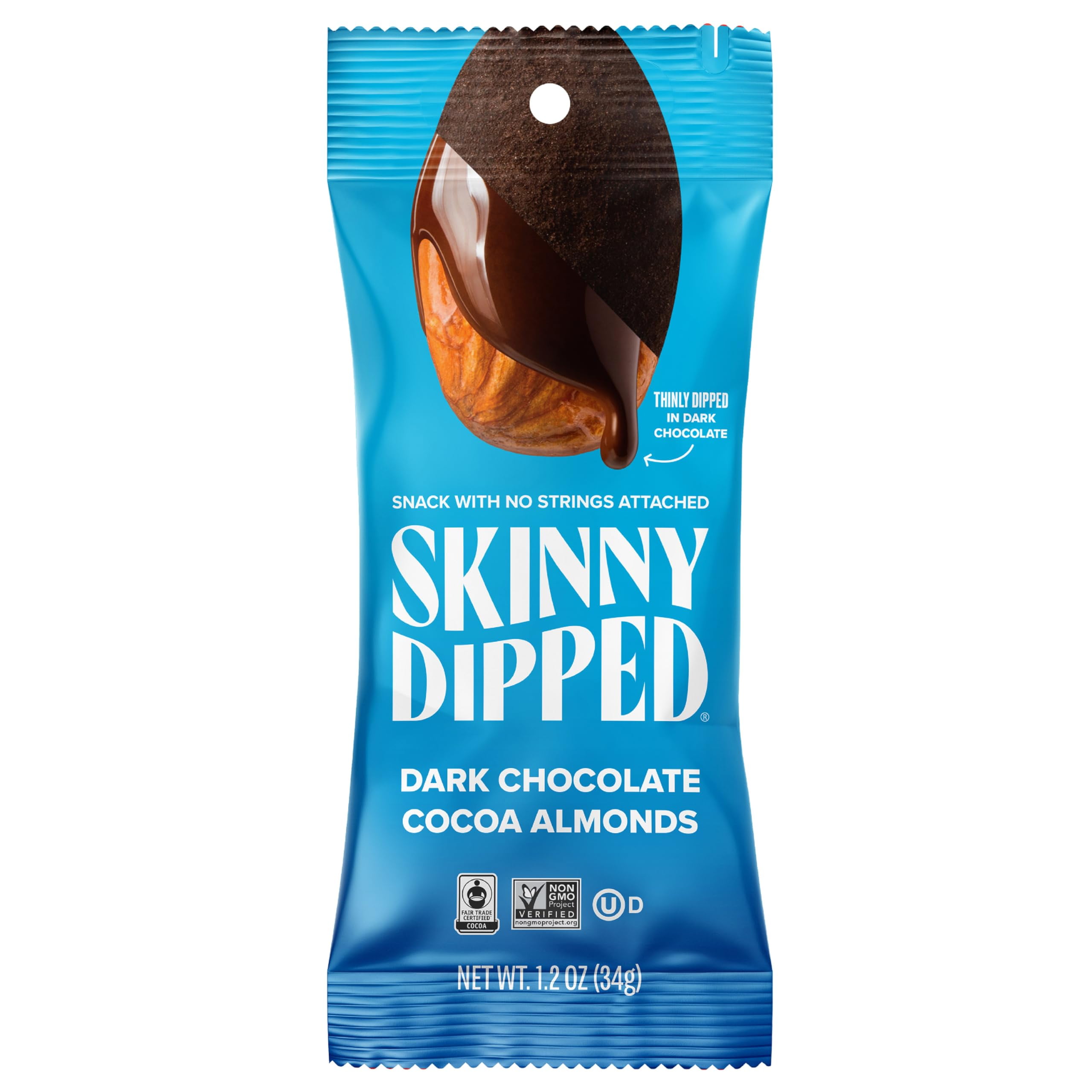 SkinnyDipped Dark Chocolate Cocoa Almonds, Chocolate Covered Almonds ...