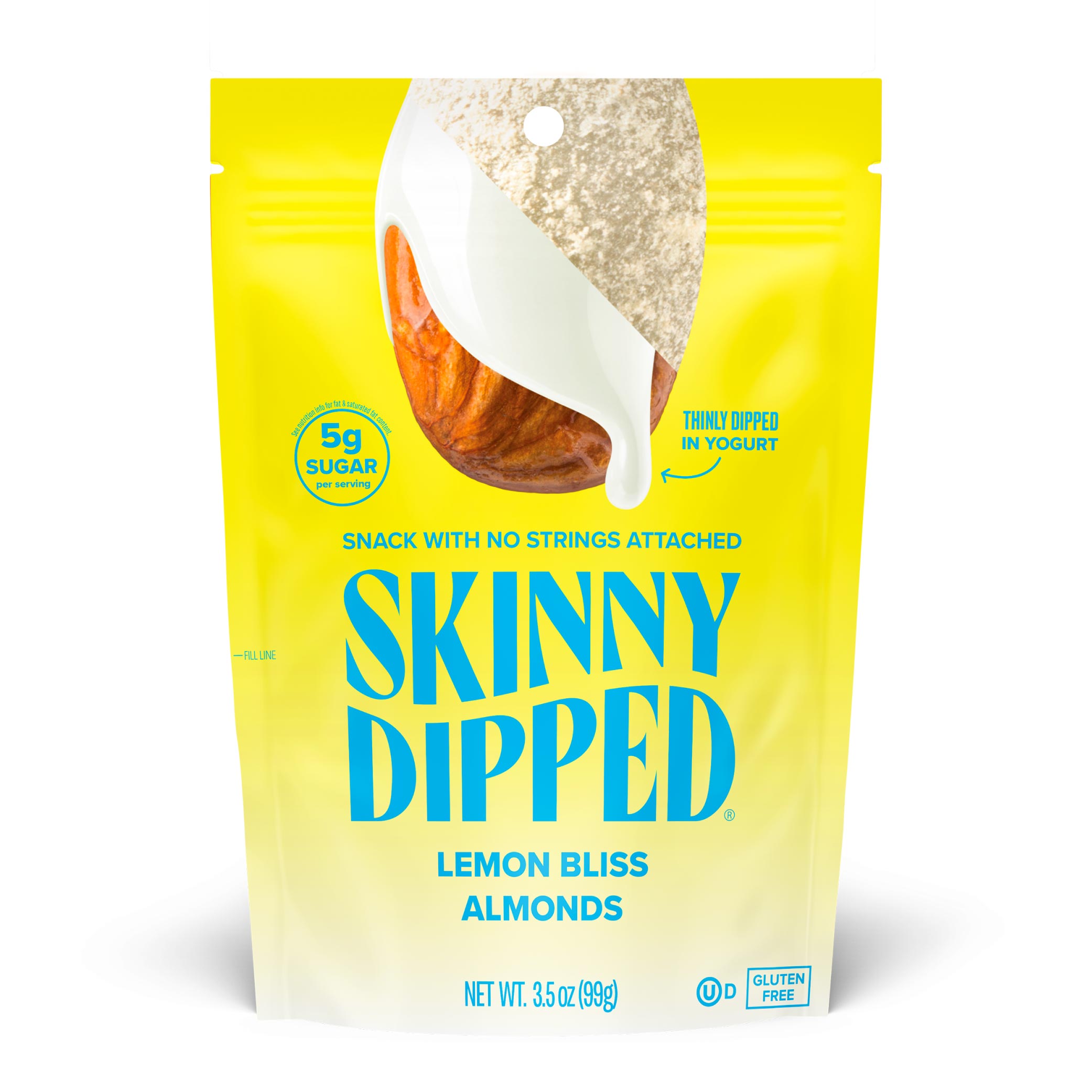 SkinnyDipped, Nut-filled Lemon Bliss Almonds, 3.5 oz - Walmart.com