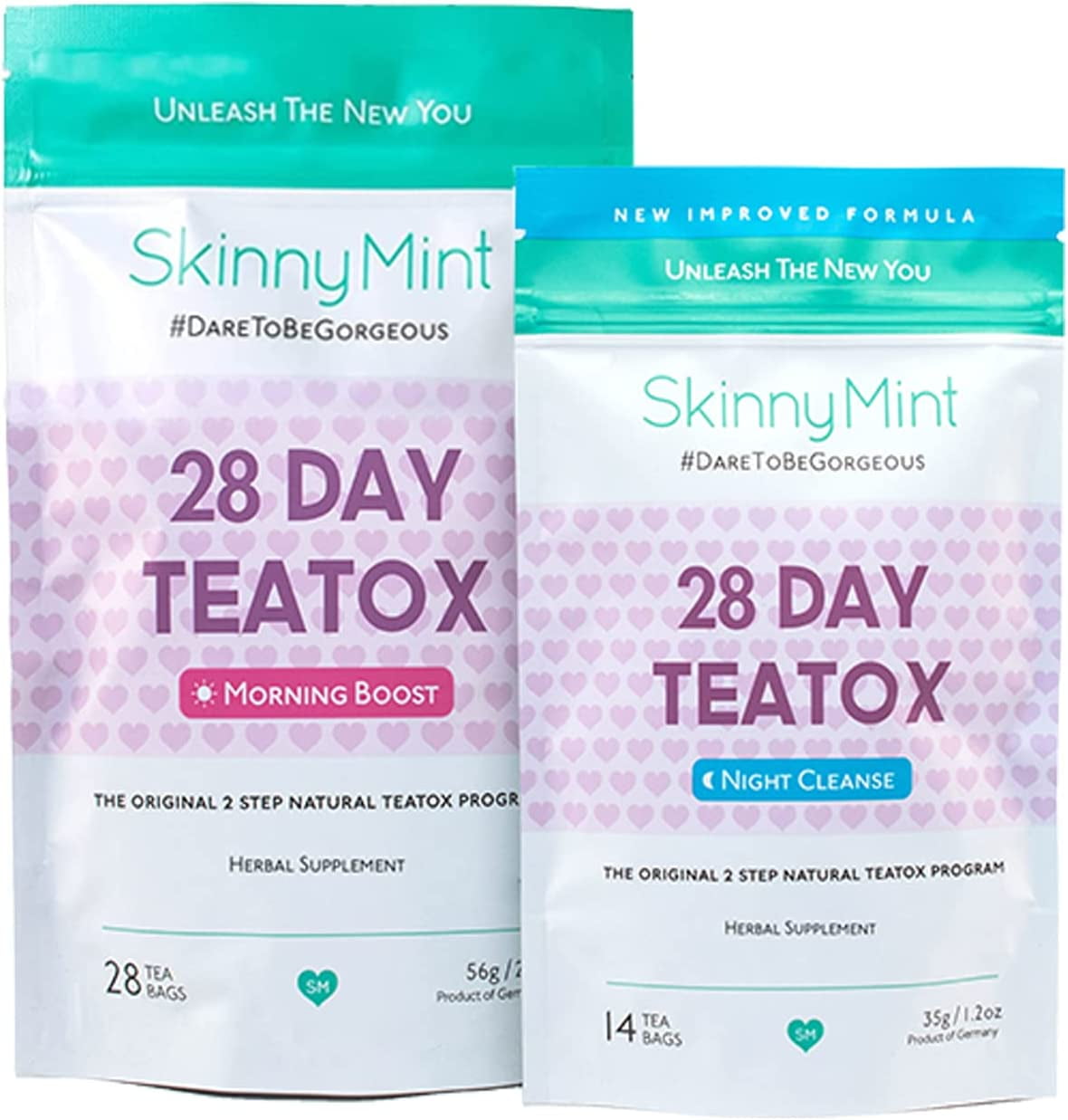 SkinnyMint Original 28 Day Detox Tea Kit- Ultimate TeaTox Programme ...
