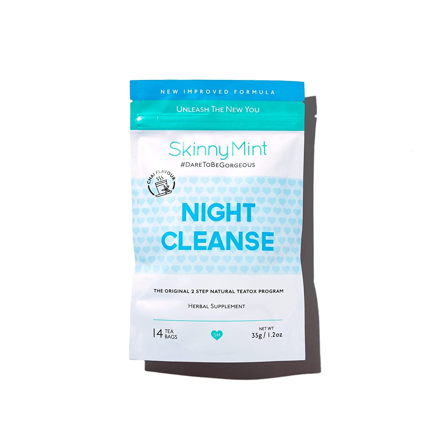 SkinnyMint Night Cleanse Teatox. All-Natural and Compelling Detox Tea ...