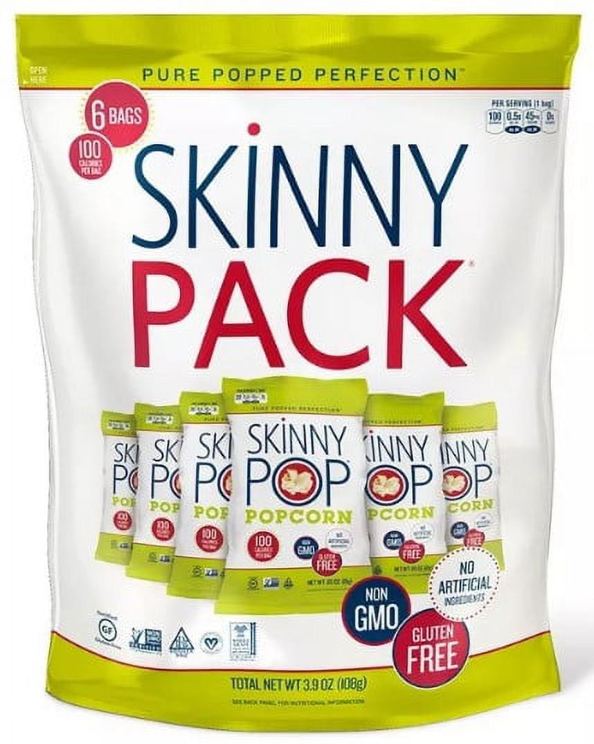 SkinnyPop Original Popcorn, Healthy Sharing Snack, 6 Ct 100 Calorie ...