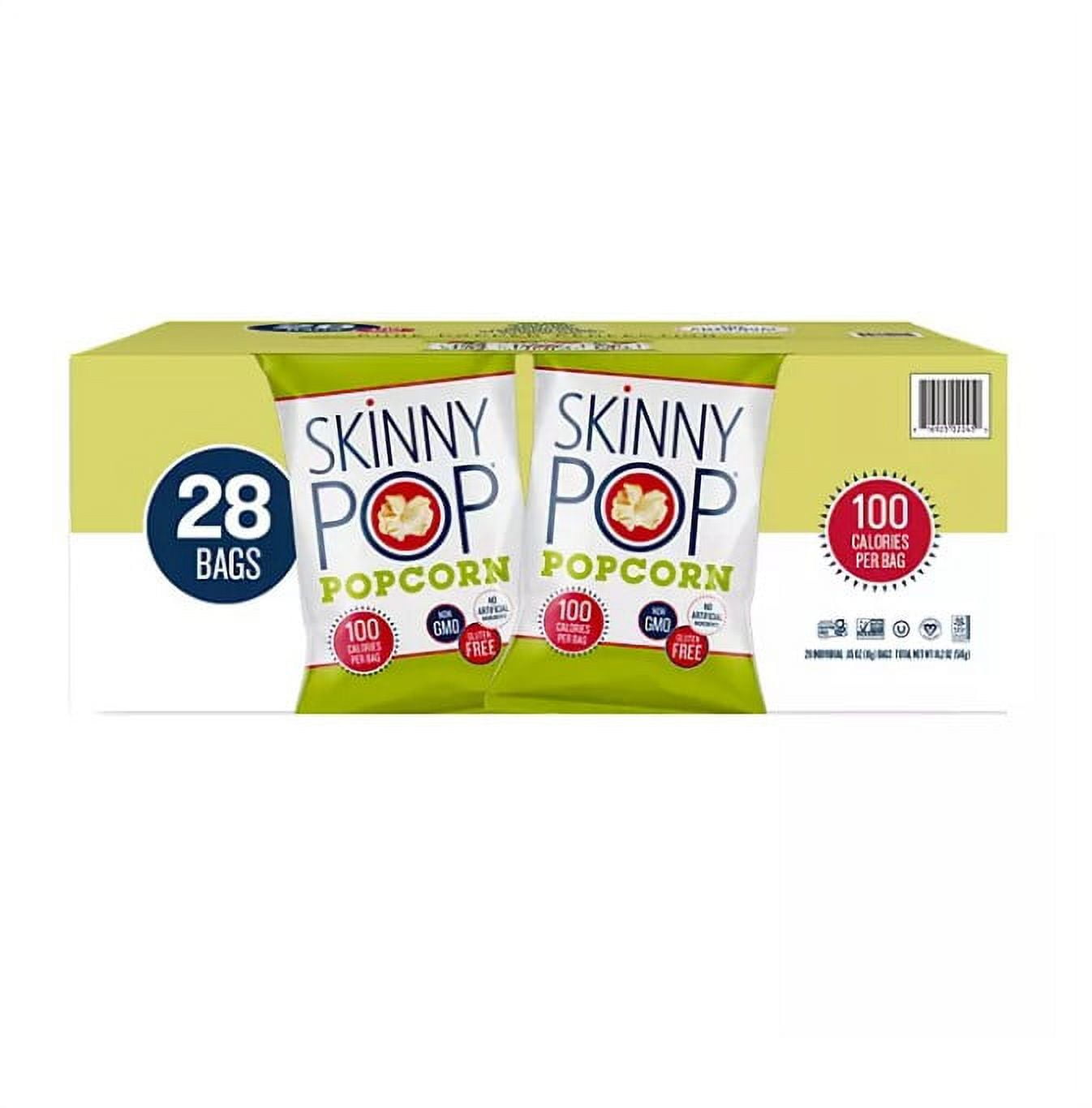 SkinnyPop Original Low Calorie Popcorn Snack Bags, Healthy Lunch Size ...