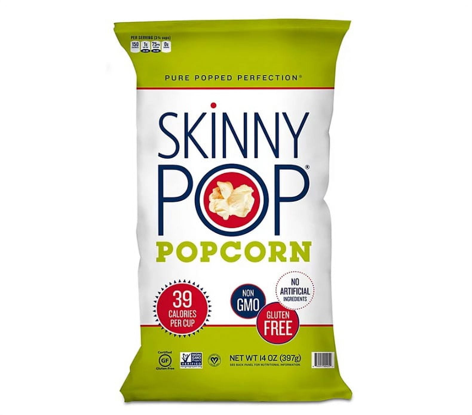 SkinnyPop Original Popcorn Value Size, 14 oz, Good Source of Fiber ...