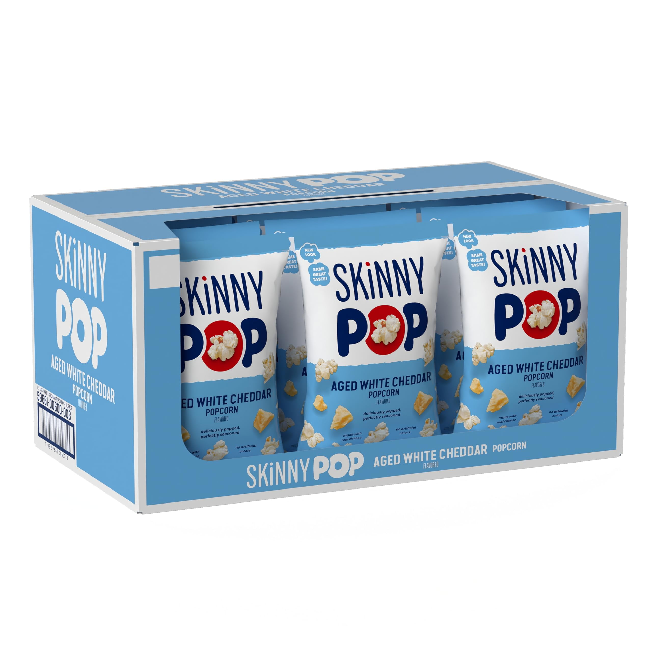 SkinnyPop Popcorn, Aged White BCF26 Cheddar, Made with Real Cheese ...