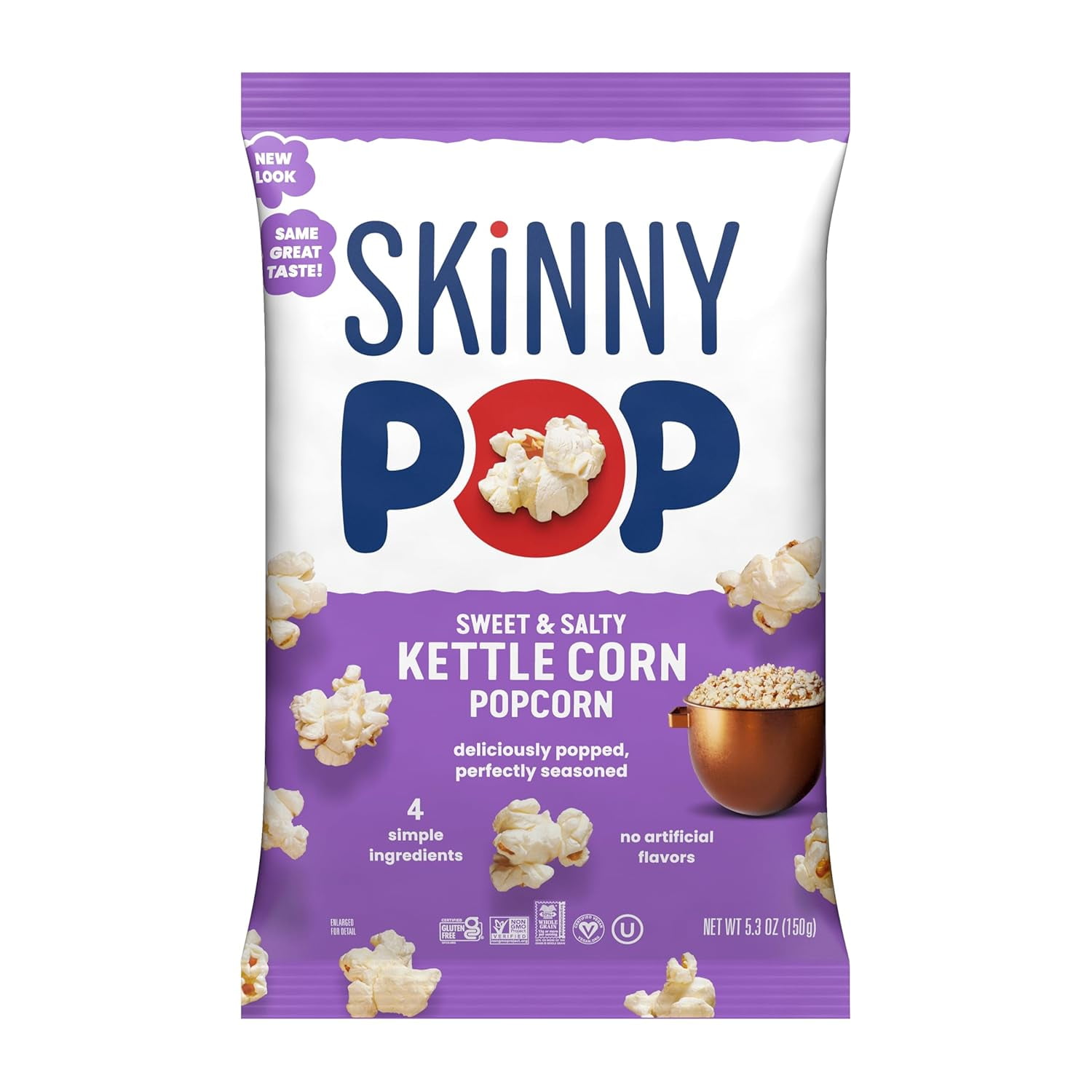 SkinnyPop, Popcorn, Sweet and Salty Kettle 5.3 Oz Bag - Walmart.com