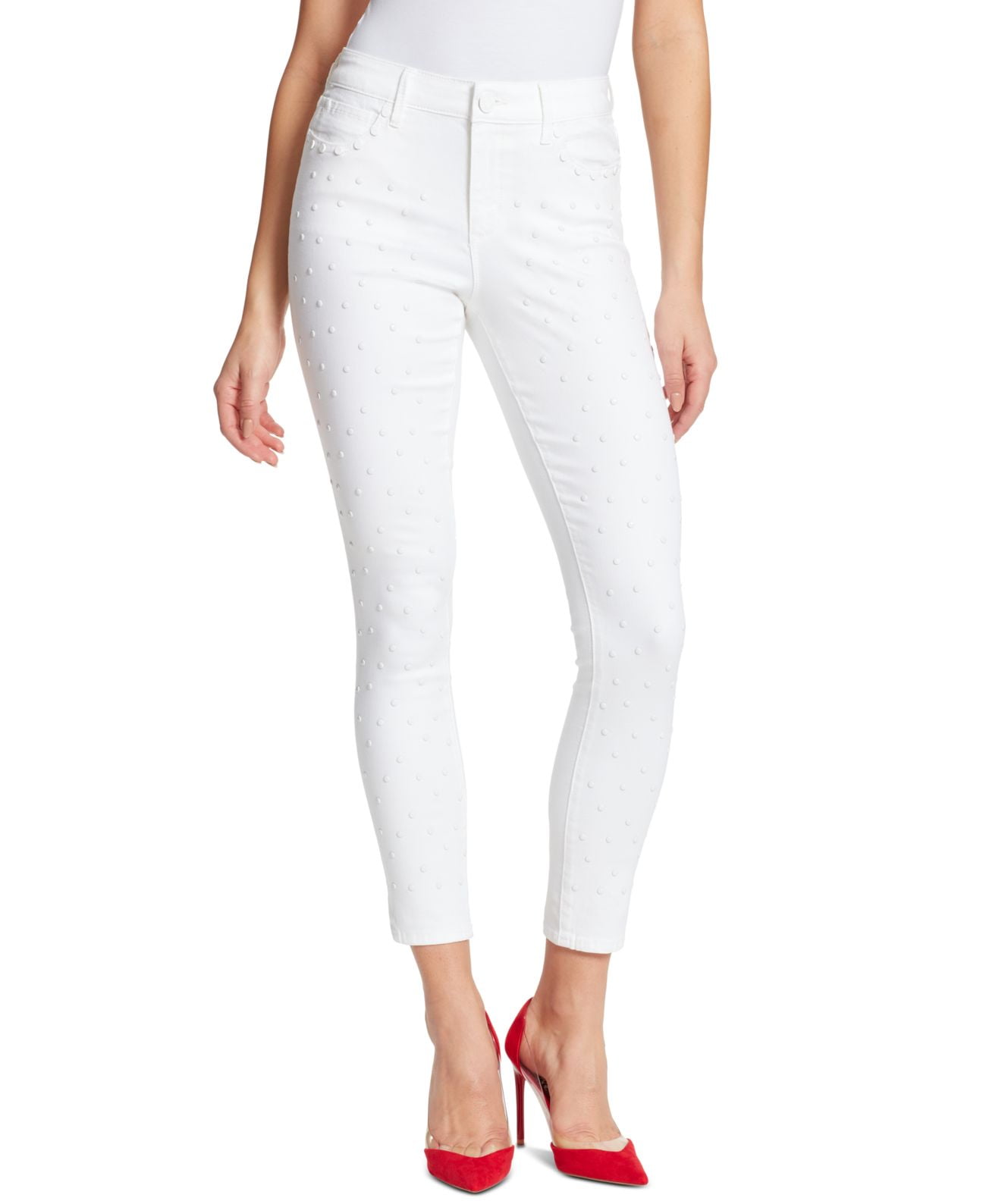 Skinnygirl Womens Fritzo Studded Front Mid Rise Skinny Jeans - Walmart.com