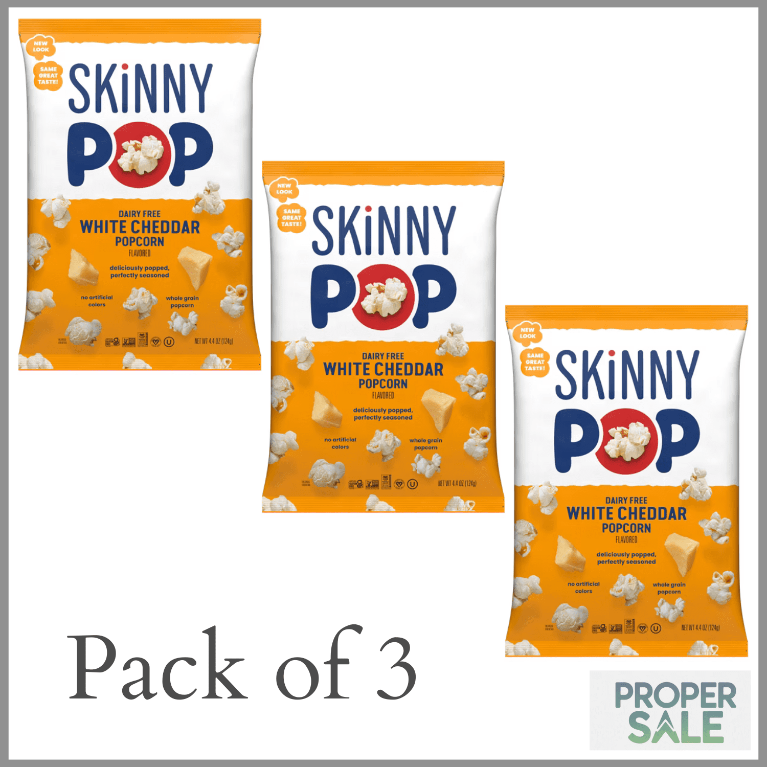 Skinnypop Popcorn Skinny Pop - White Cheddar , 4.4 Oz ( pack of 3 ...