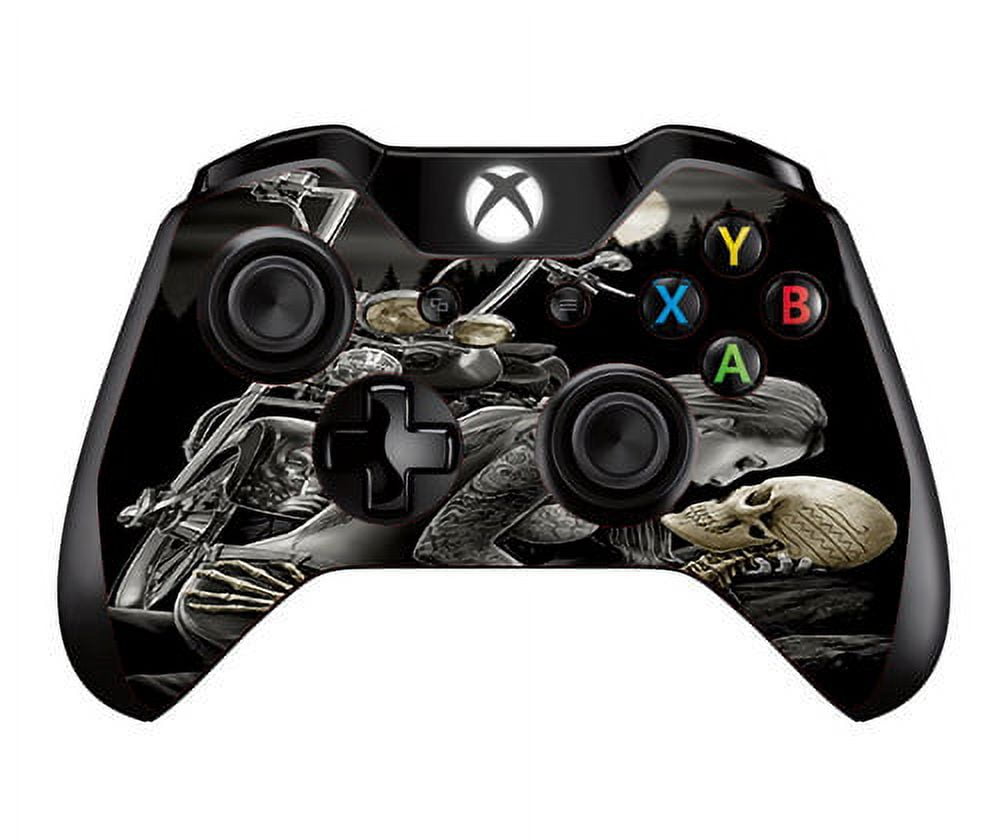 Skins Decals For Xbox One / One S W/Grip-Guard / Biker Skeleton Full ...