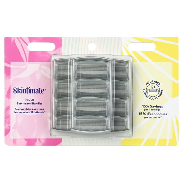 Skintimate 4-blade Women's Razor Refill, 12 Ct - Walmart.com