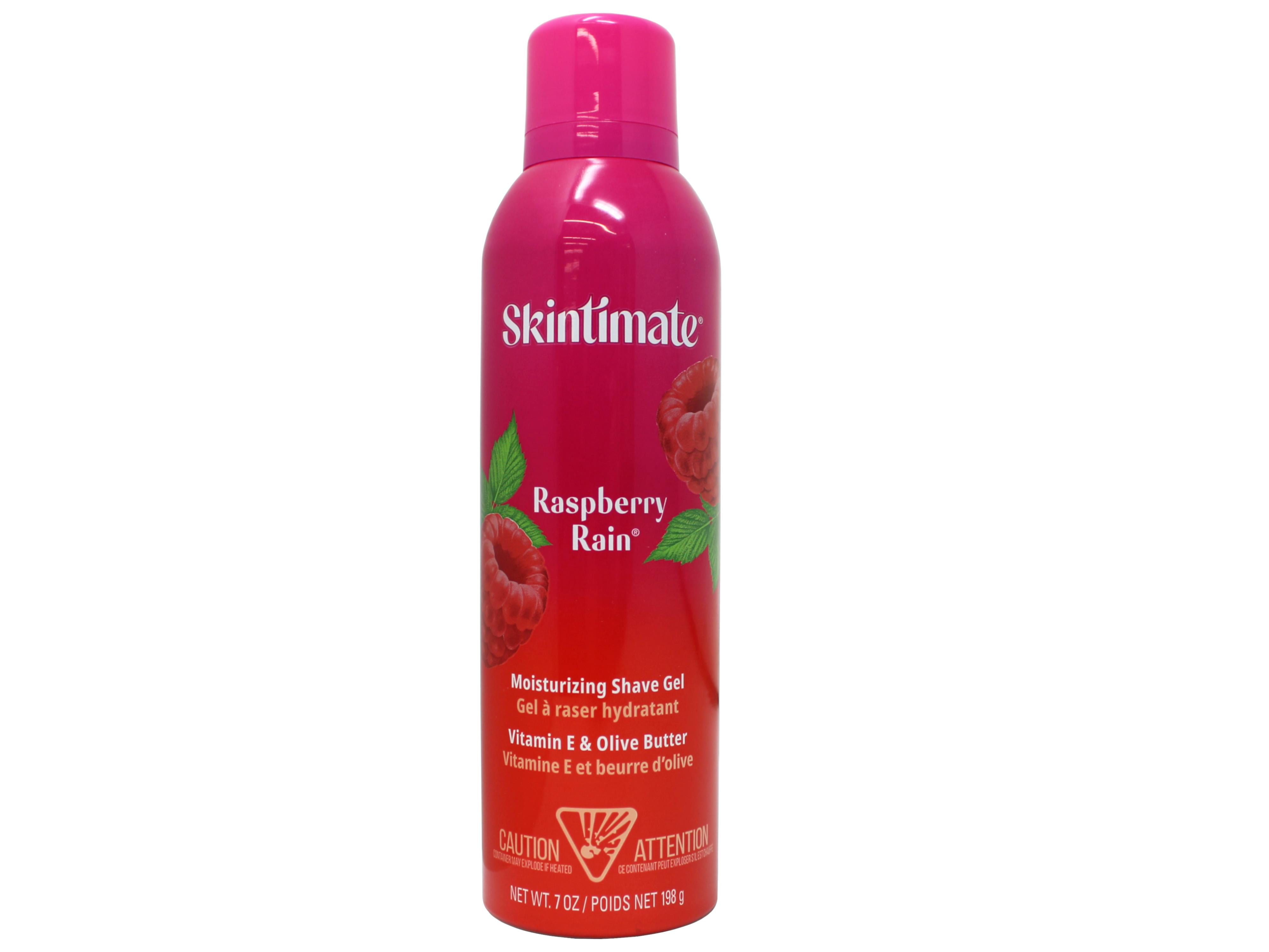 Skintimate Raspberry Rain Moisturizing Shave Gel with Vitamin E, 7 OZ ...