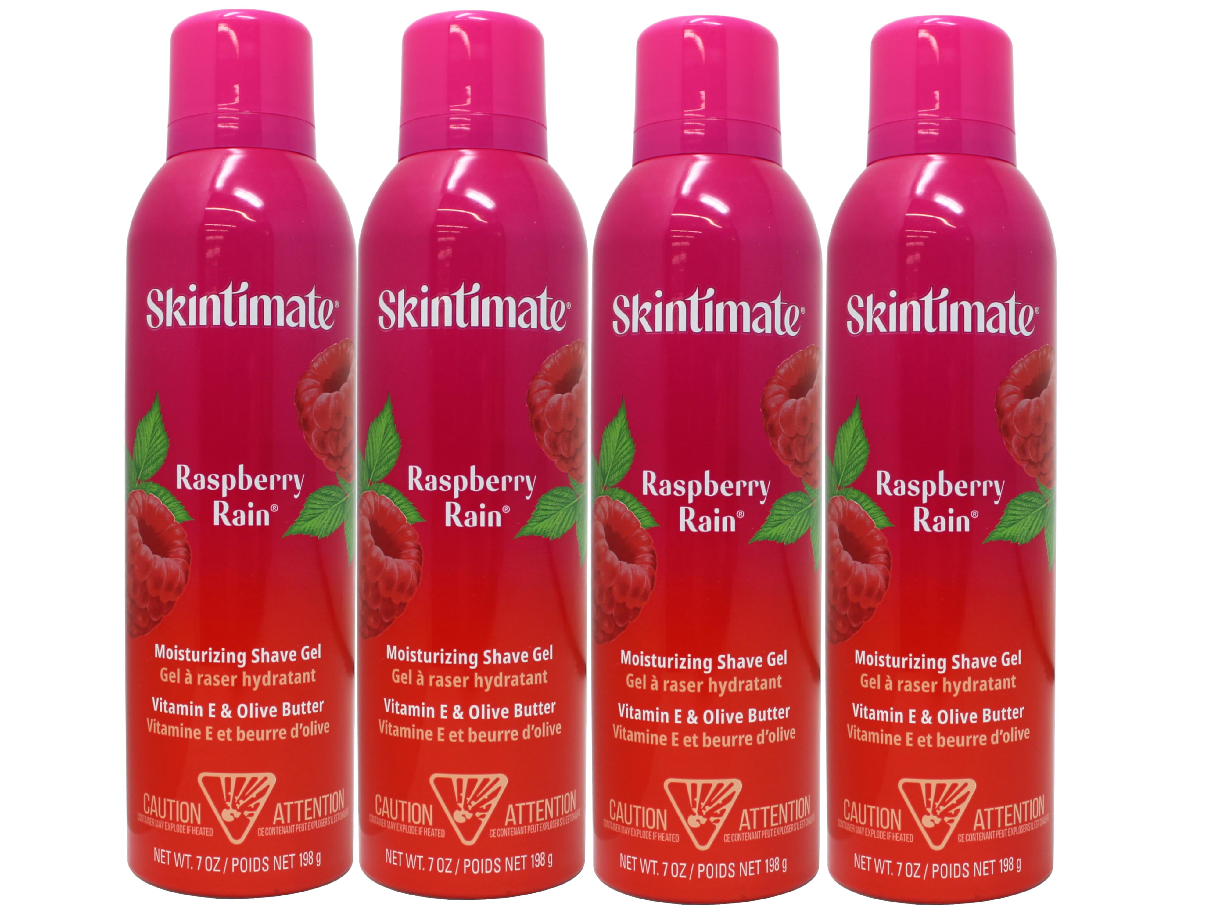 Skintimate Raspberry Rain Moisturizing Shave Gel with Vitamin E, 7 OZ ...