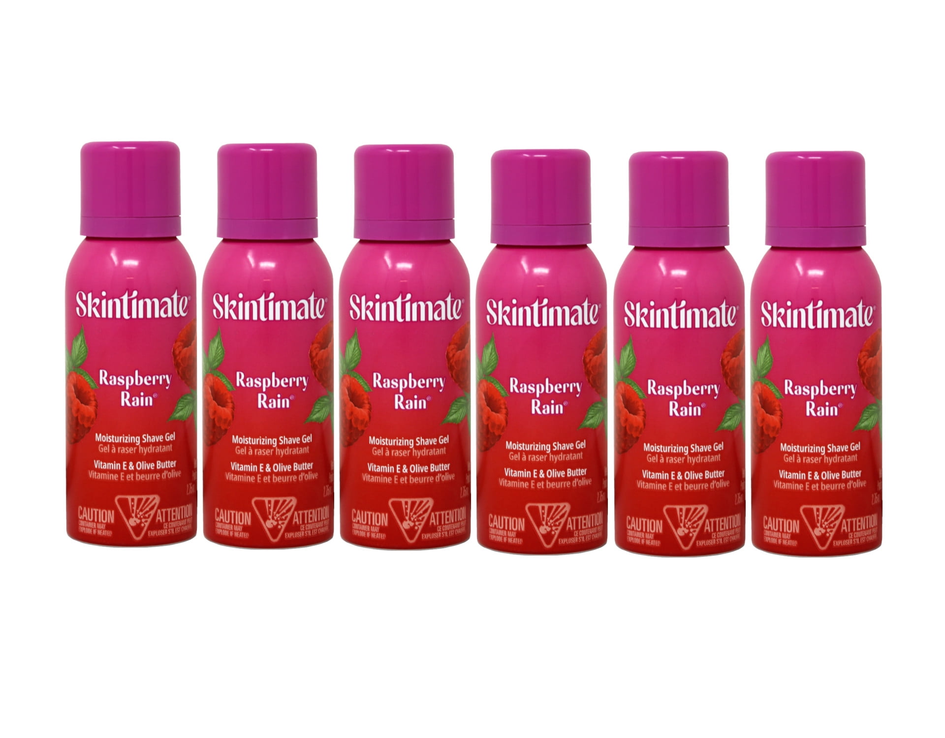 6 Pack - Skintimate Raspberry Rain Women's Shave Gel - Travel Size - 2 ...