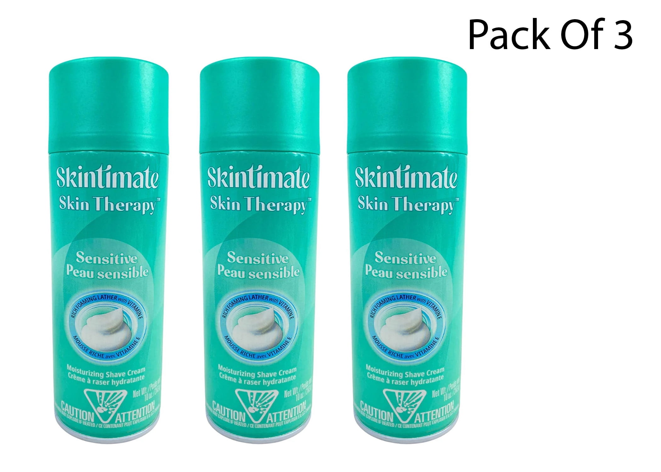 Skintimate Skin Therapy Sensitive Moisturizing Shave Cream 10 OZ (Pack ...