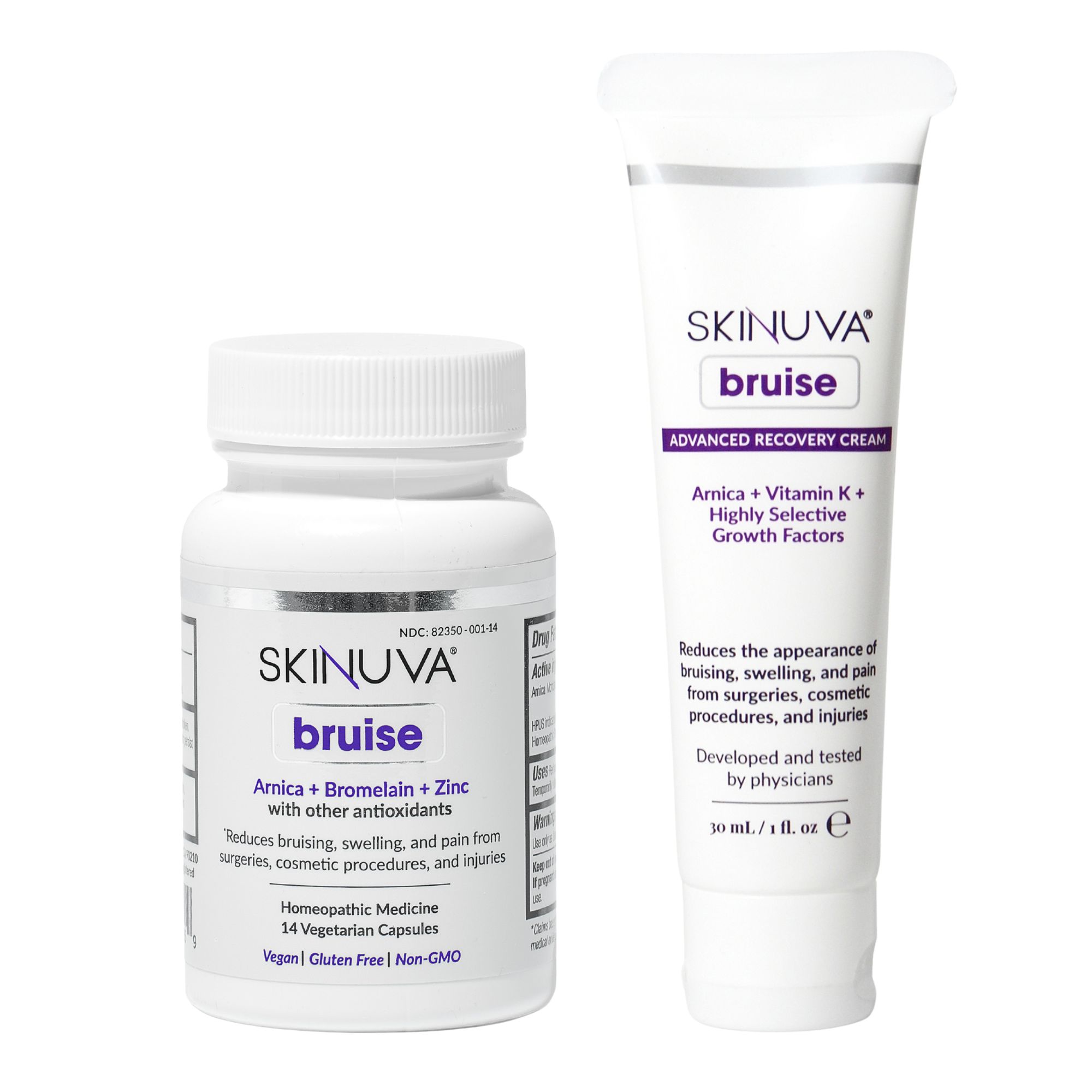 Skinuva® Bruise Recovery Duo: Bruise (14 Capsules) Bromelain Supplement ...