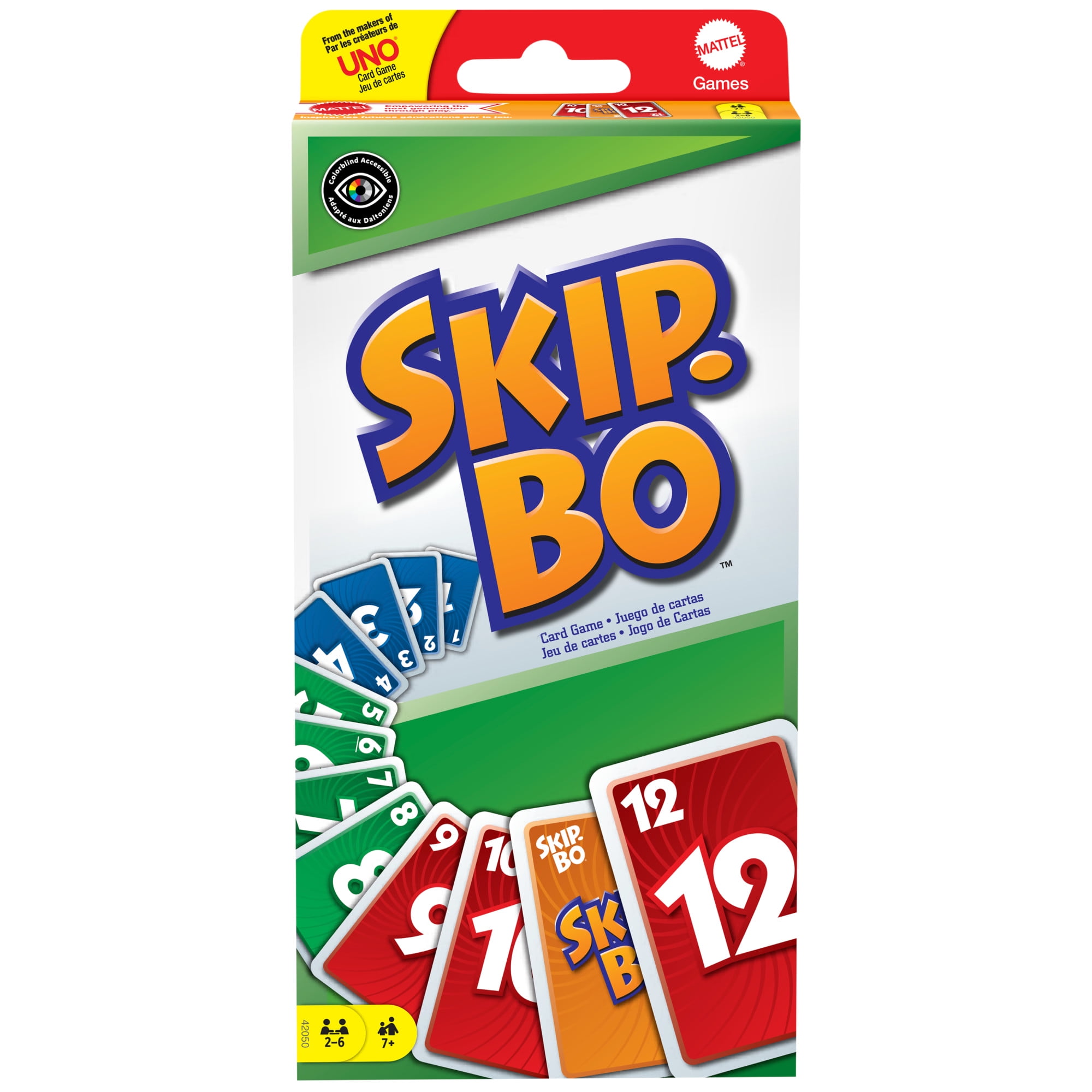 Skip-Bo Set Match Fun Family Card Game for Kids & Adults, Play Numbers ...