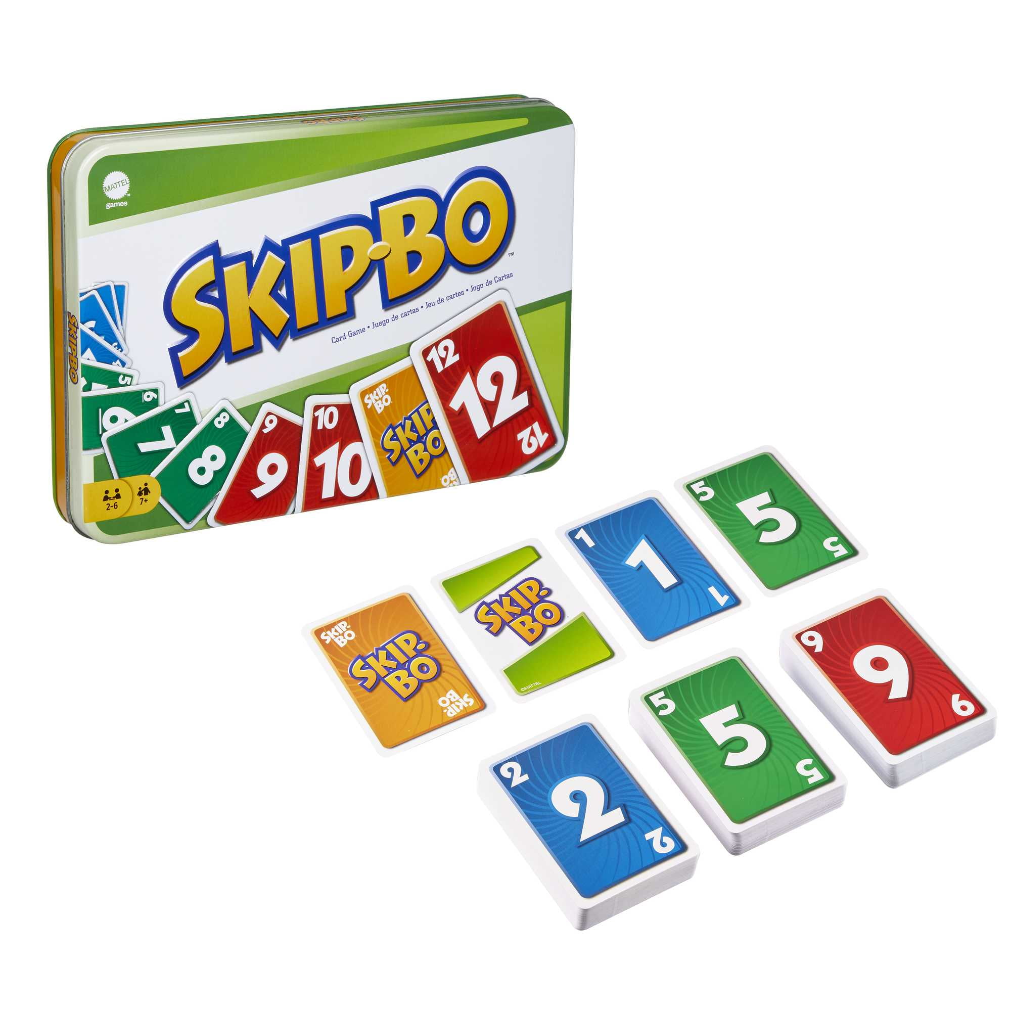 Skip Bo Card Games in Storage Tin, Gifts for Adults and Family Night ...