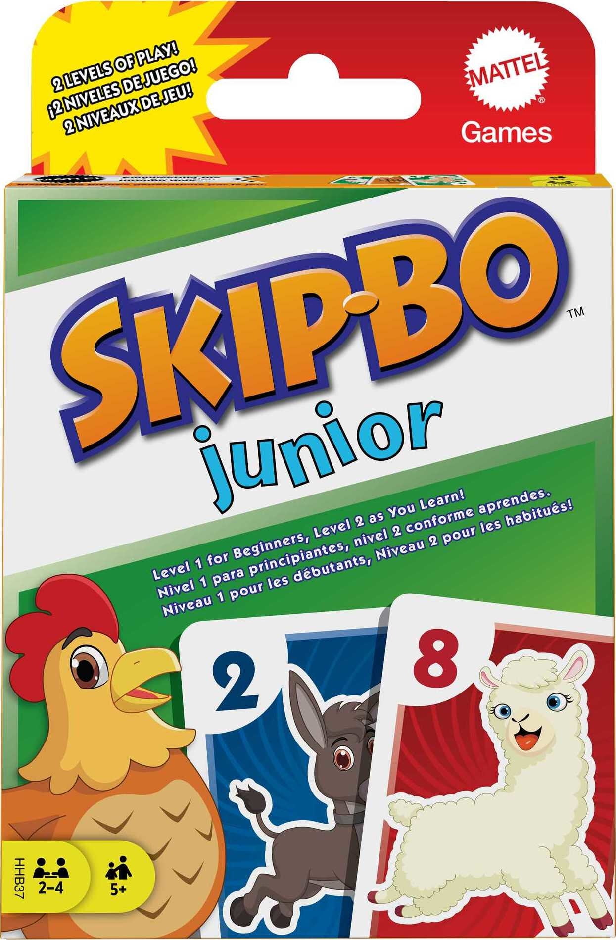 Skip-Bo Junior Card Game for Kids, 2 Levels of Play, Learning Growth ...