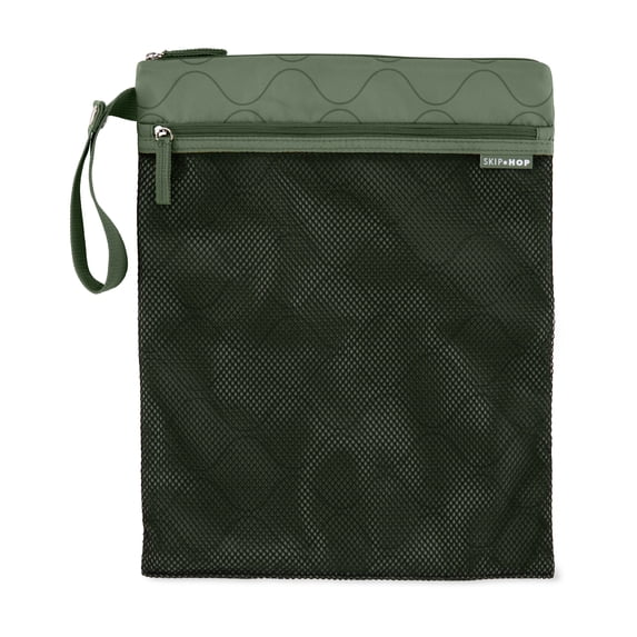 Skip Hop Wet Dry Bag, Dark Sage, Waterproof Diaper Pouch with Mesh ...