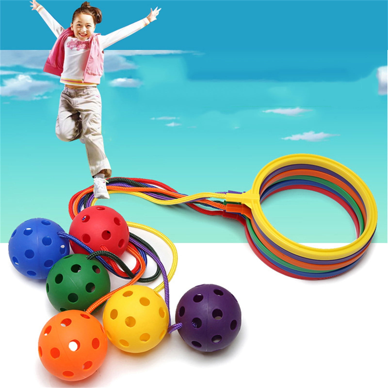 Blukids Ankle Jump Rope Toy, Skip Ball for Kids and Adults, Improves ...
