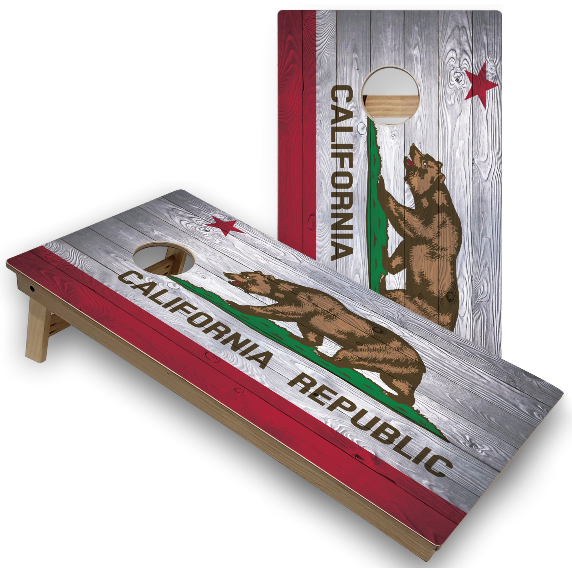 Skip's Garage | California Flag Cornhole Boards | Includes (2) Boards ...