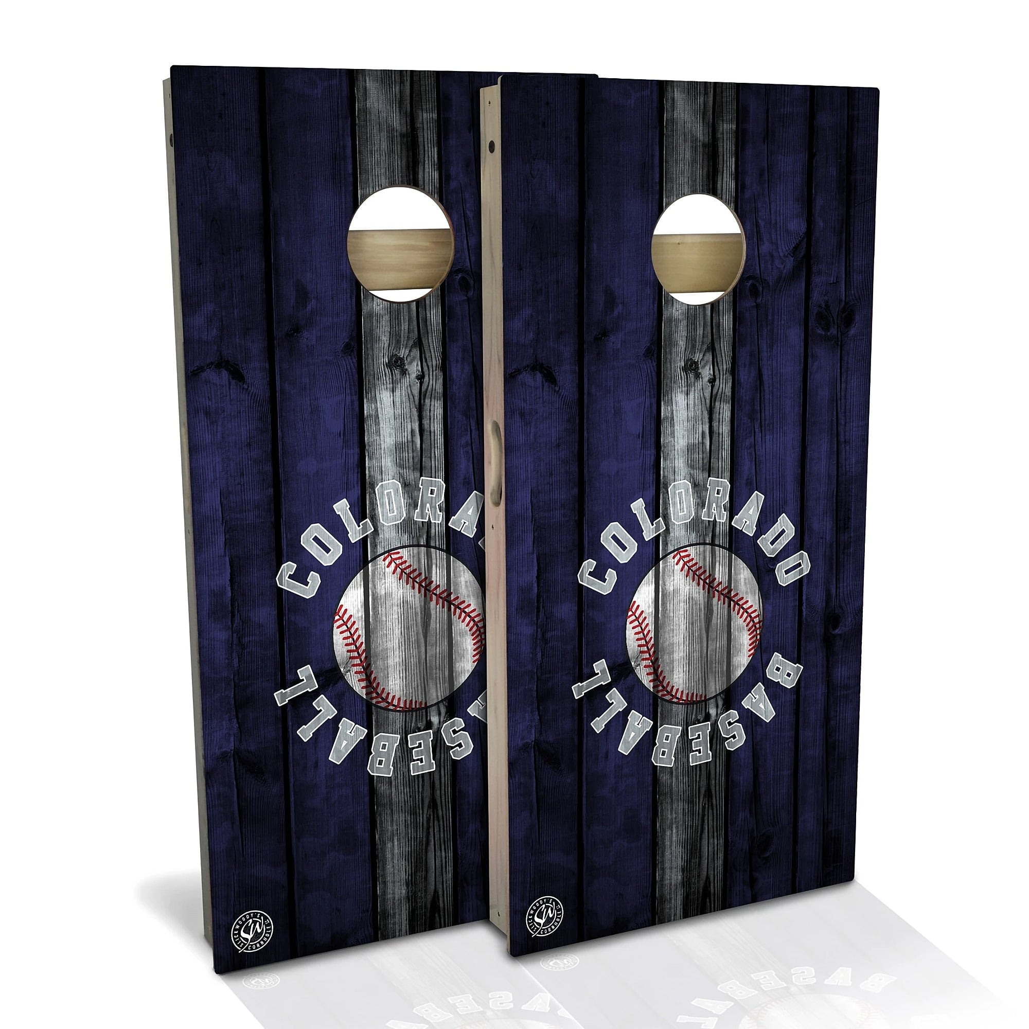 Skip's Garage Colorado Baseball Outdoor Cornhole Board Set Include ...