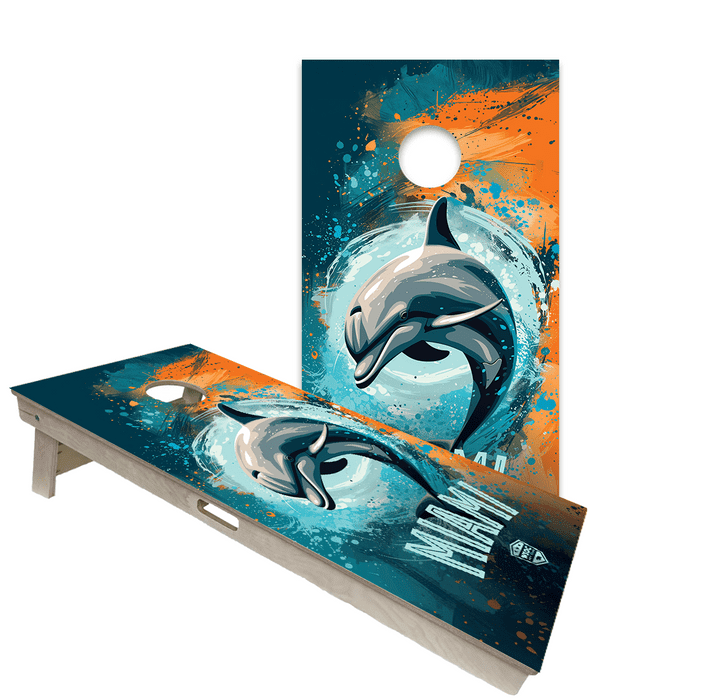 Skip's Garage | Miami Backyard 2x4 Cornhole Board Set with Bags ...