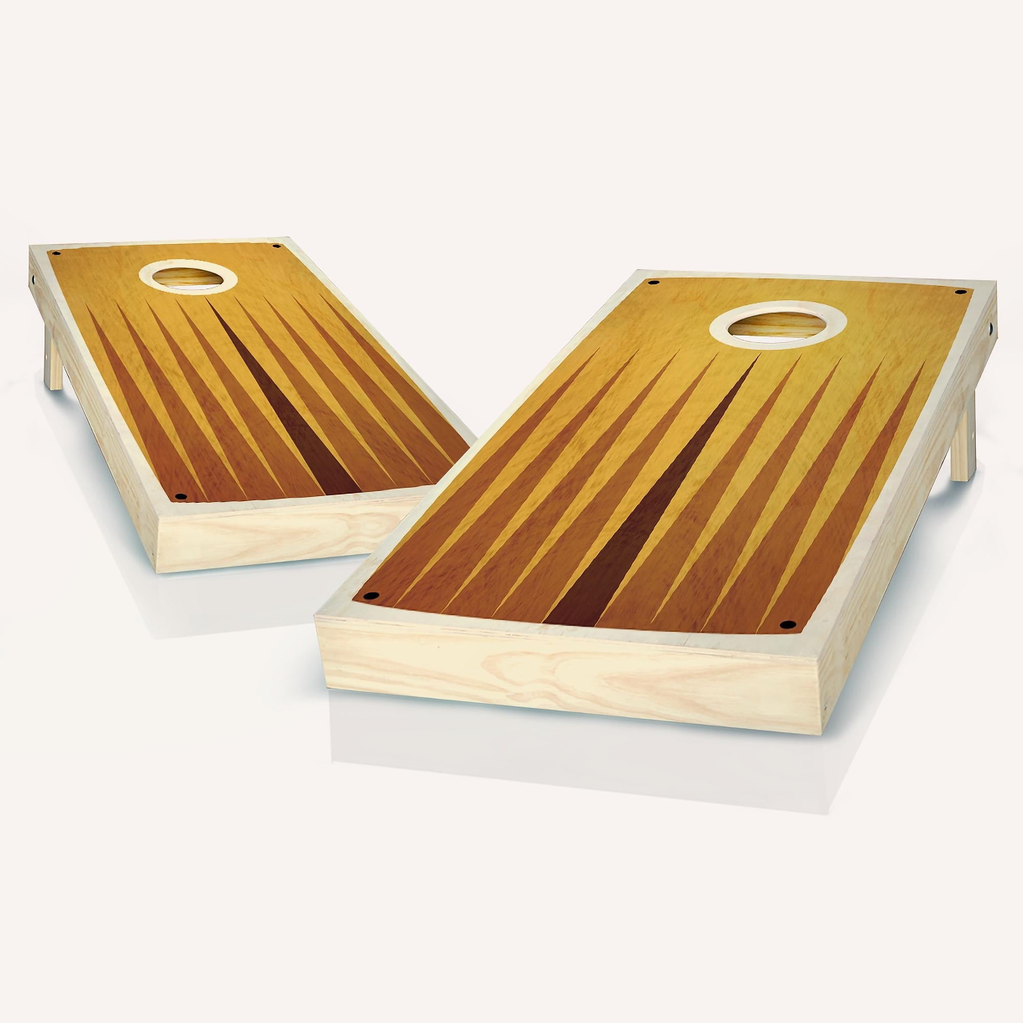 Skip's Garage Middle Pyramid Outdoor Cornhole Board Game Set Include ...