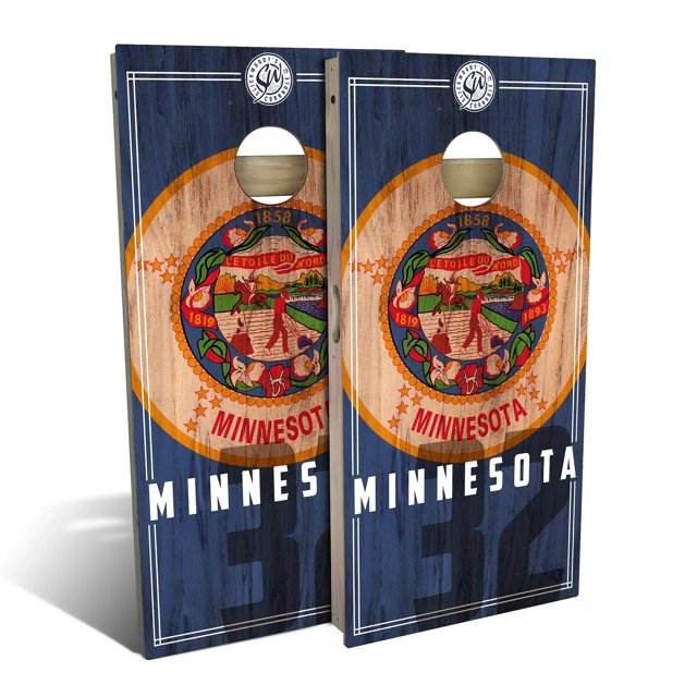 Skip's Garage Minnesota State Flag 2.0 Cornhole Boards - Includes Wraps ...