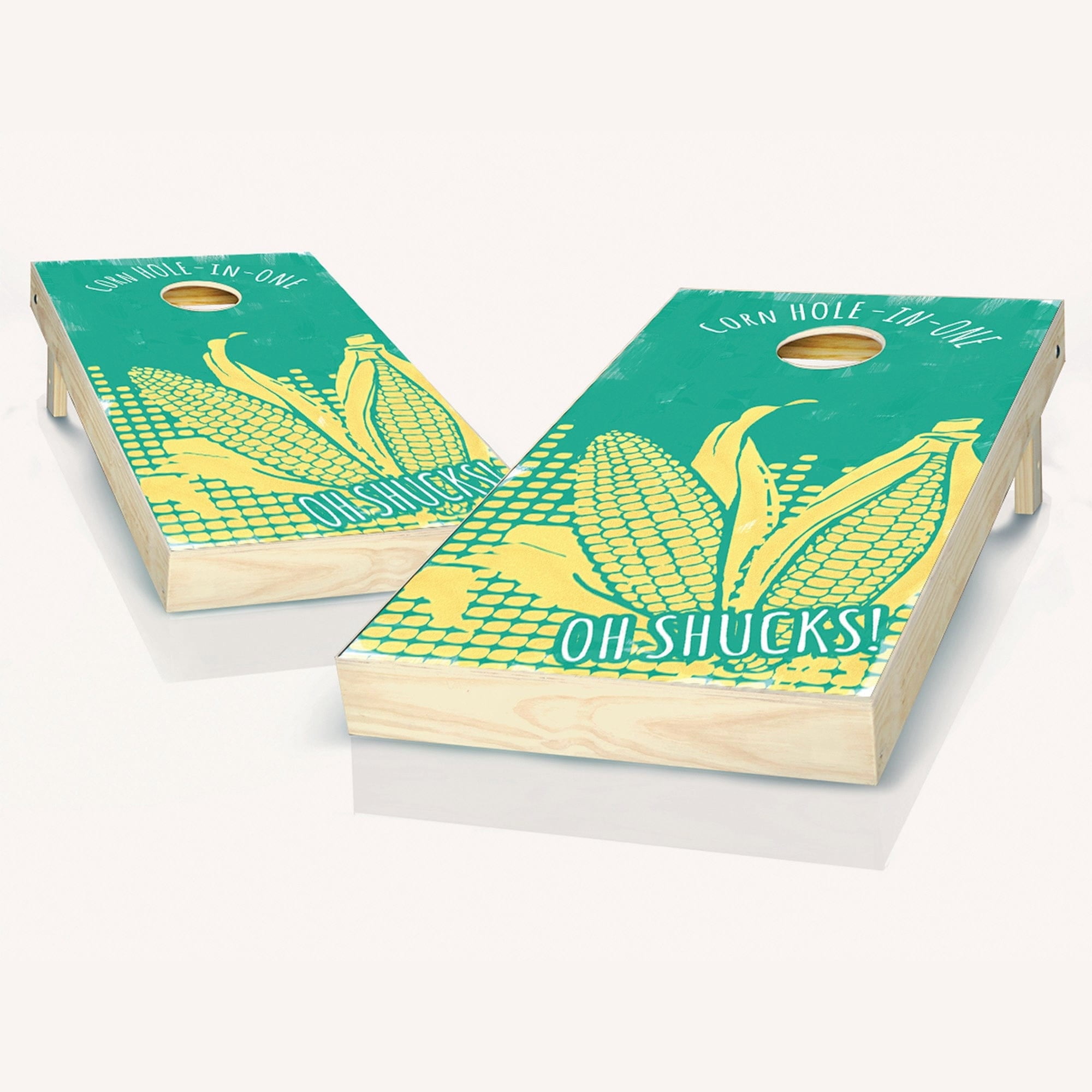 Skip's Garage Oh Shucks Outdoor Cornhole Board Game Set Include ...