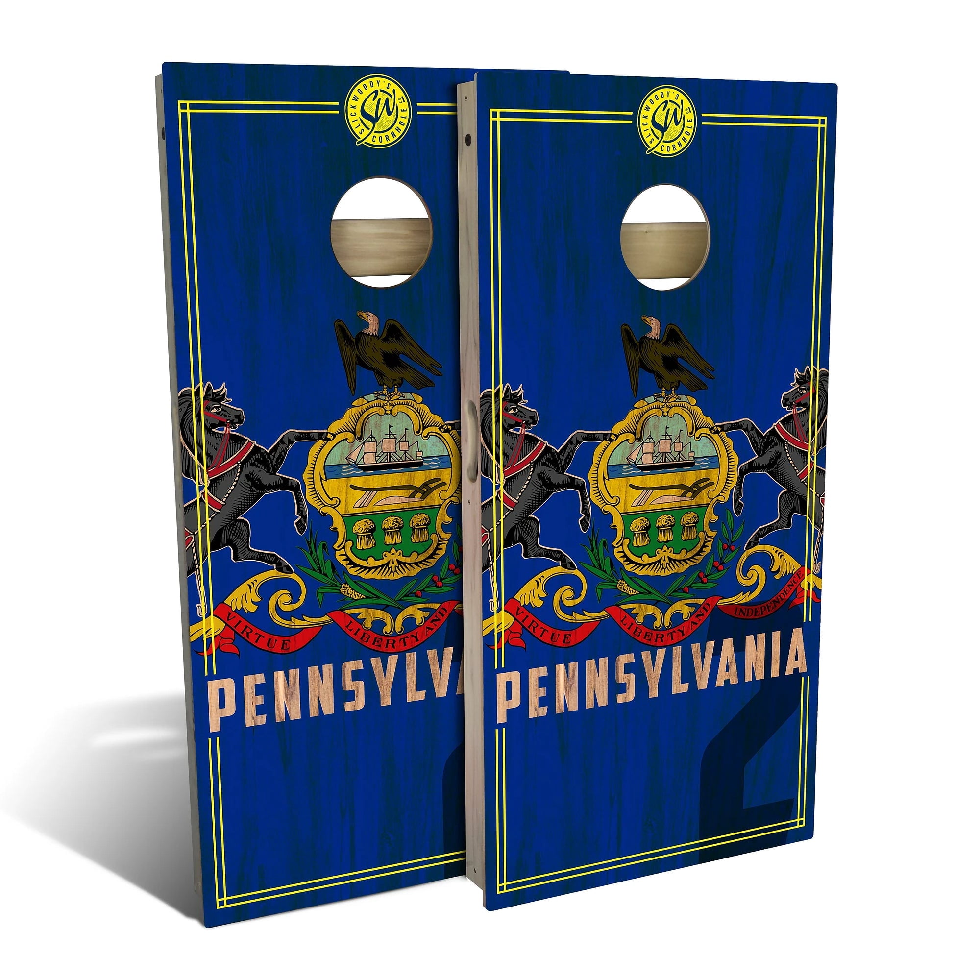 Skip's Garage | Pennsylvania State Flag 2.0 Cornhole Board Set ...
