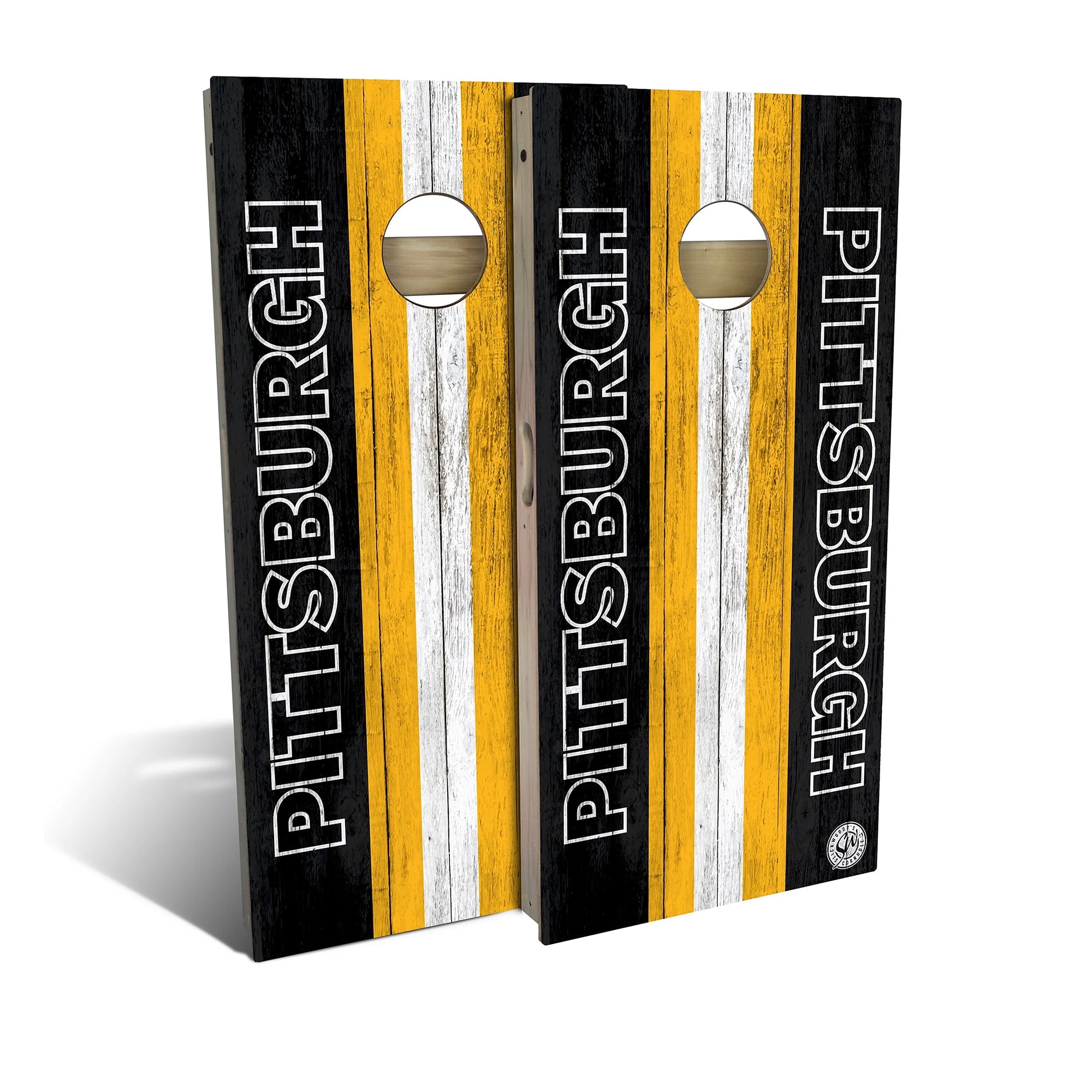 Skip's Garage | Pittsburgh Football Cornhole Board Set | Includes ...