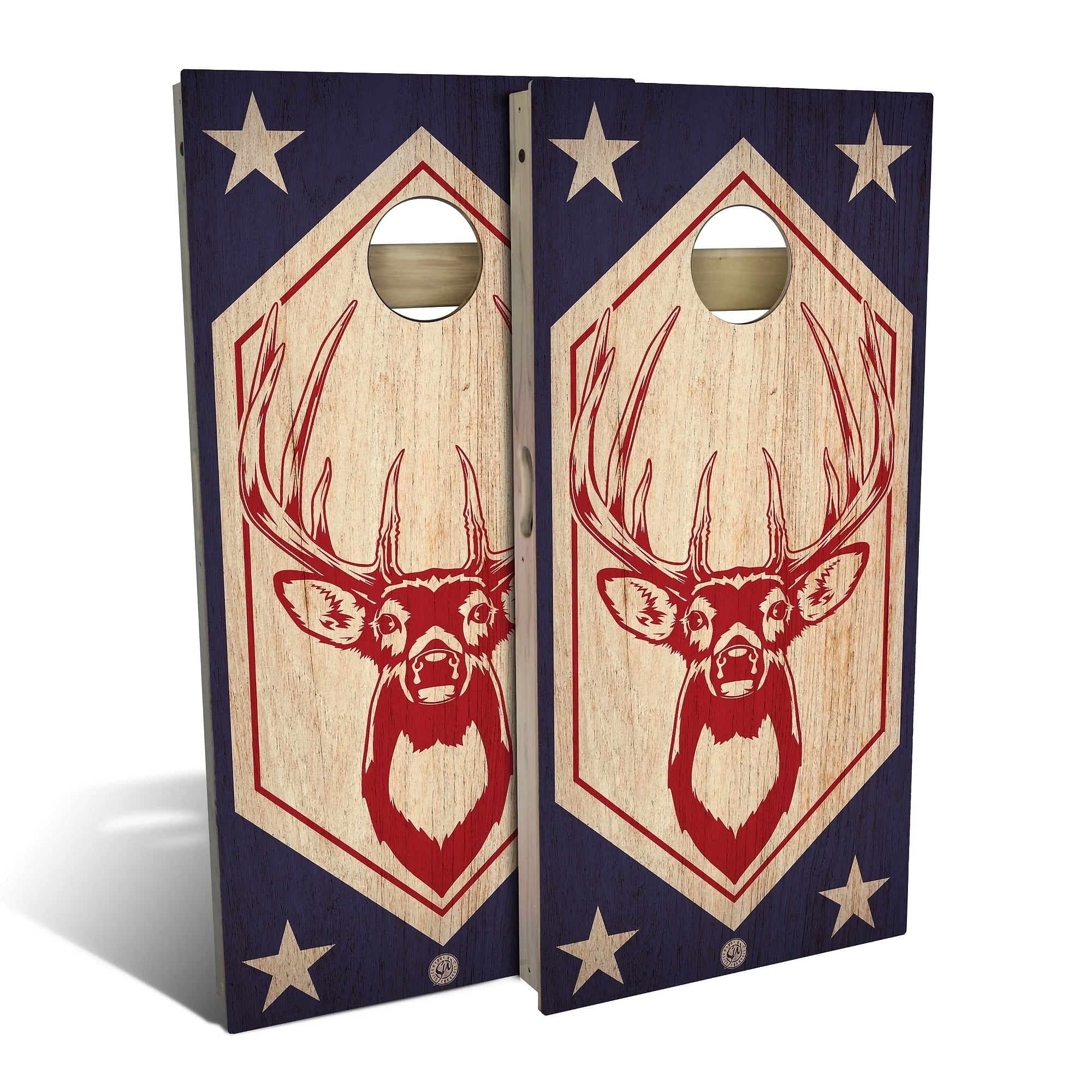 Skip's Garage Red White Buck Outdoor Cornhole Board Set Include Hole ...