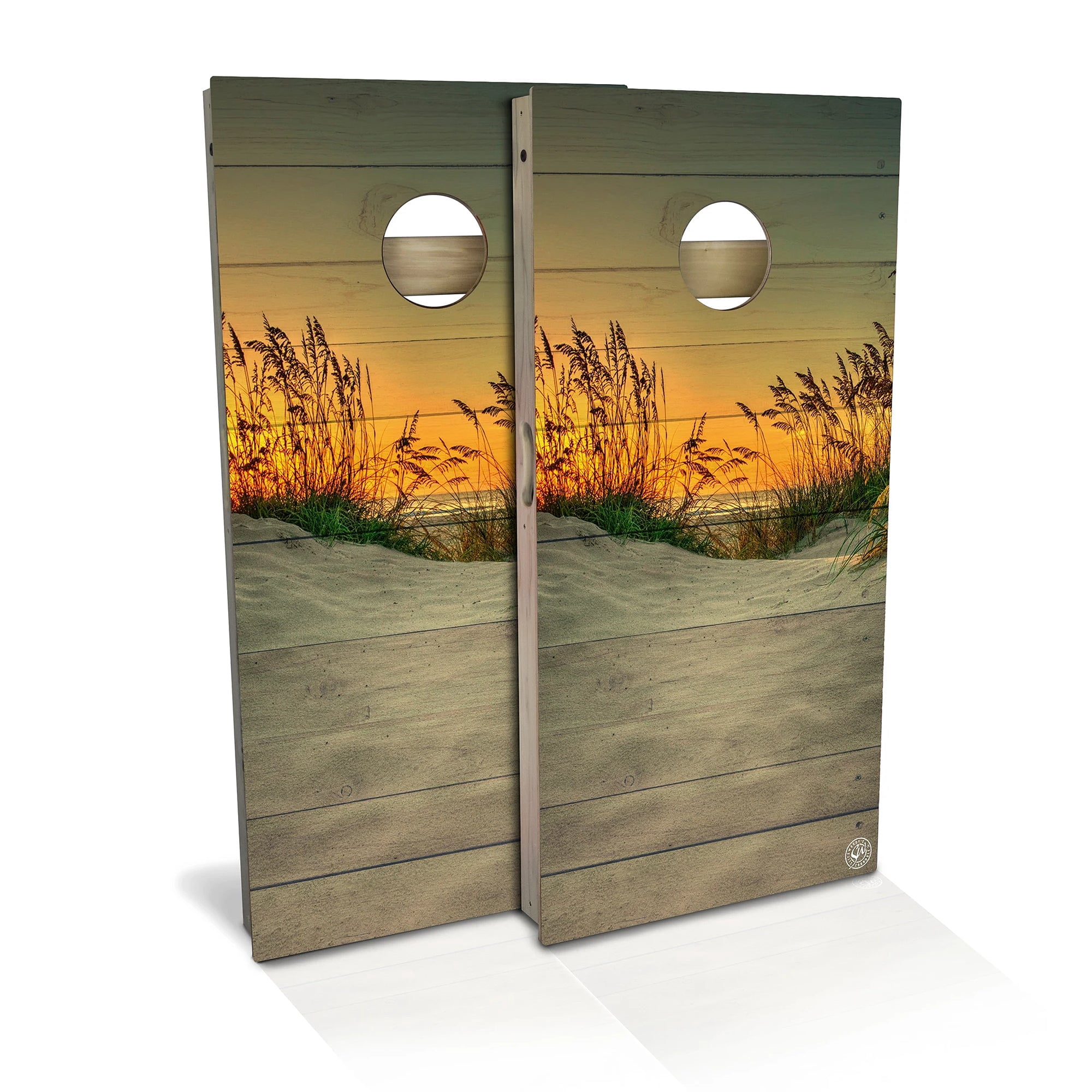 Skip's Garage | Sea Oats Cornhole Board Set | Includes Boards & Bags ...