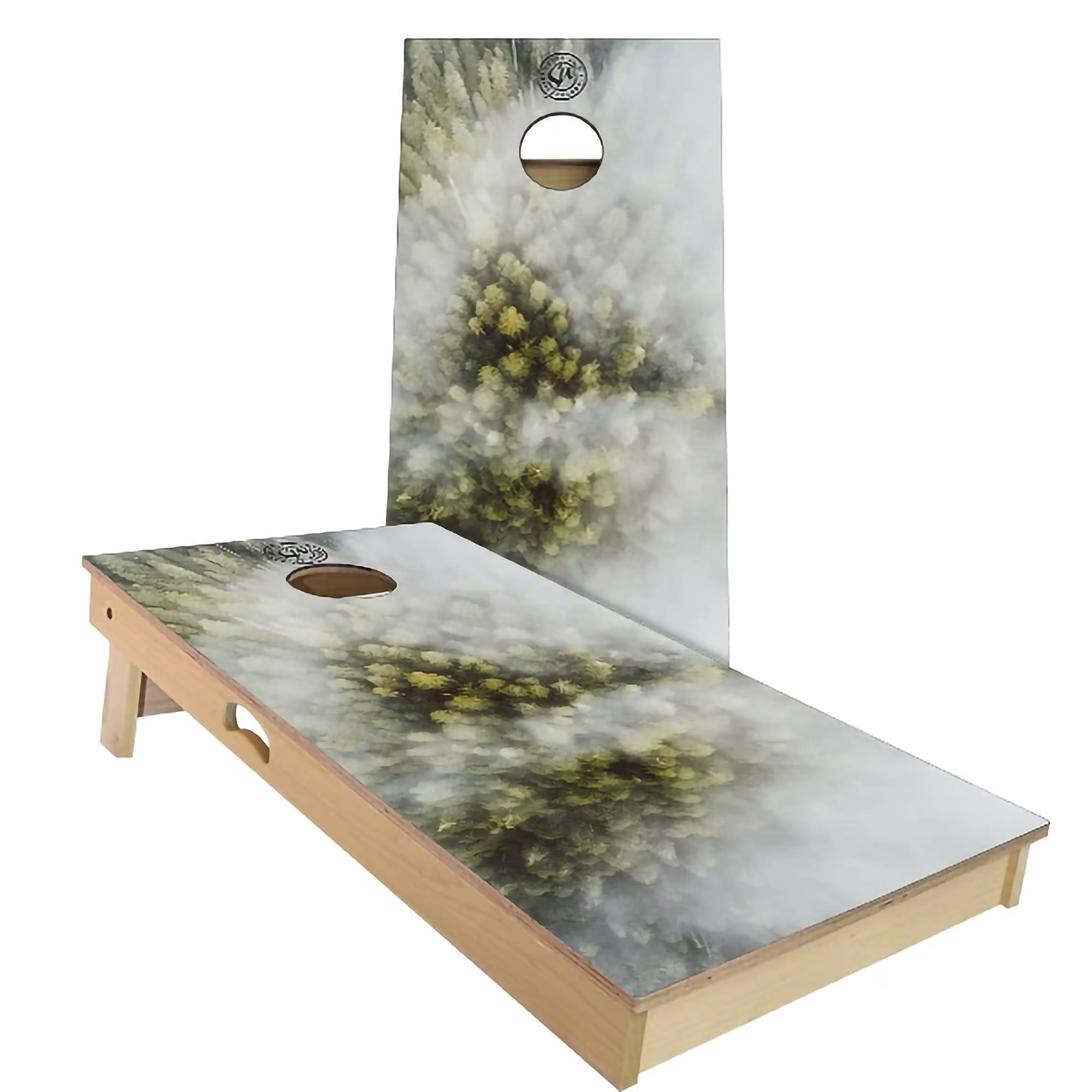 Skip's Garage | Smokey Trees Cornhole Board Set | Includes Boards ...