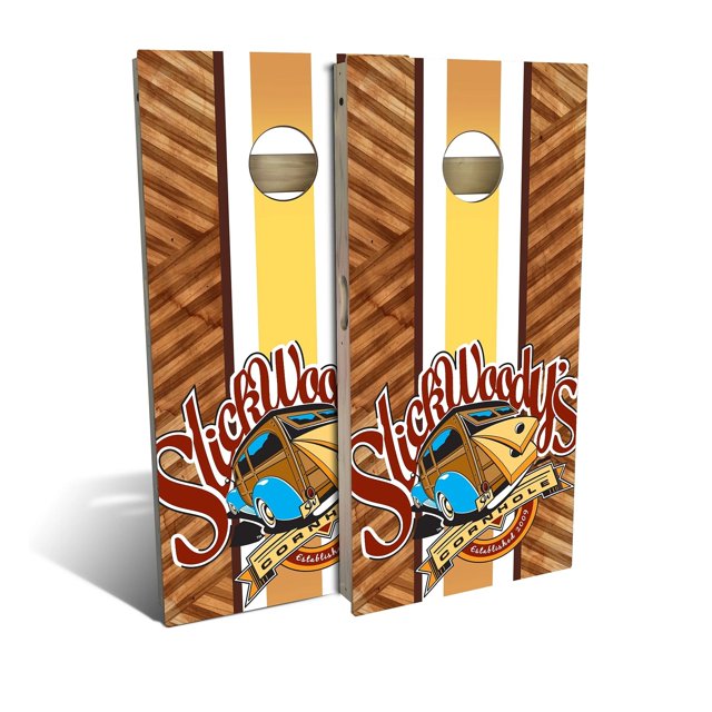 Skip's Garage Striper Outdoor Cornhole Board Set Include Case + Hole ...