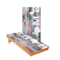 Skip's Garage | Cracked Wood Cornhole Boards - Walmart.com