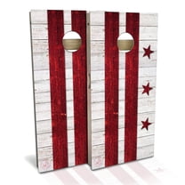Skip's Garage Montana Flag Rustic Outdoor Cornhole Board Set Include ...