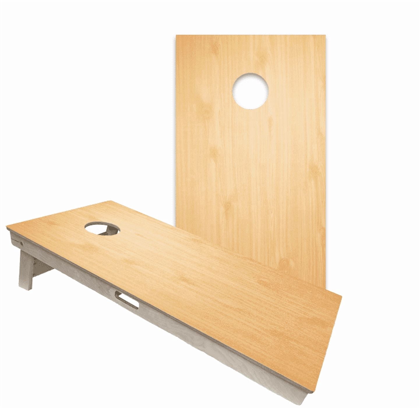 Skip's Garage | Wood Finish Light Wood Premium 2x4 Cornhole Board Set ...