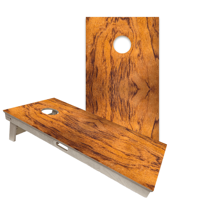 Skip's Garage | Wood Finish Tiger Wood 2x4 Cornhole Board Set ...