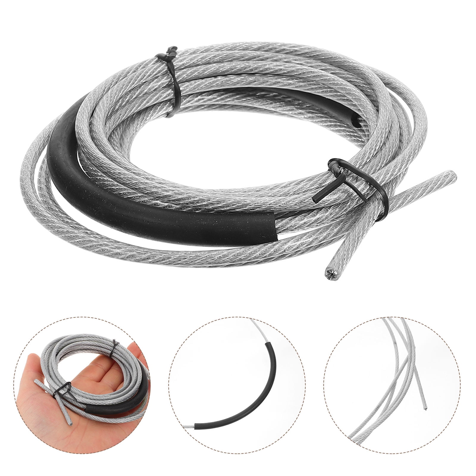 Beaupretty Adjustable Grey Steel Wire Jump Rope for Fitness with ...