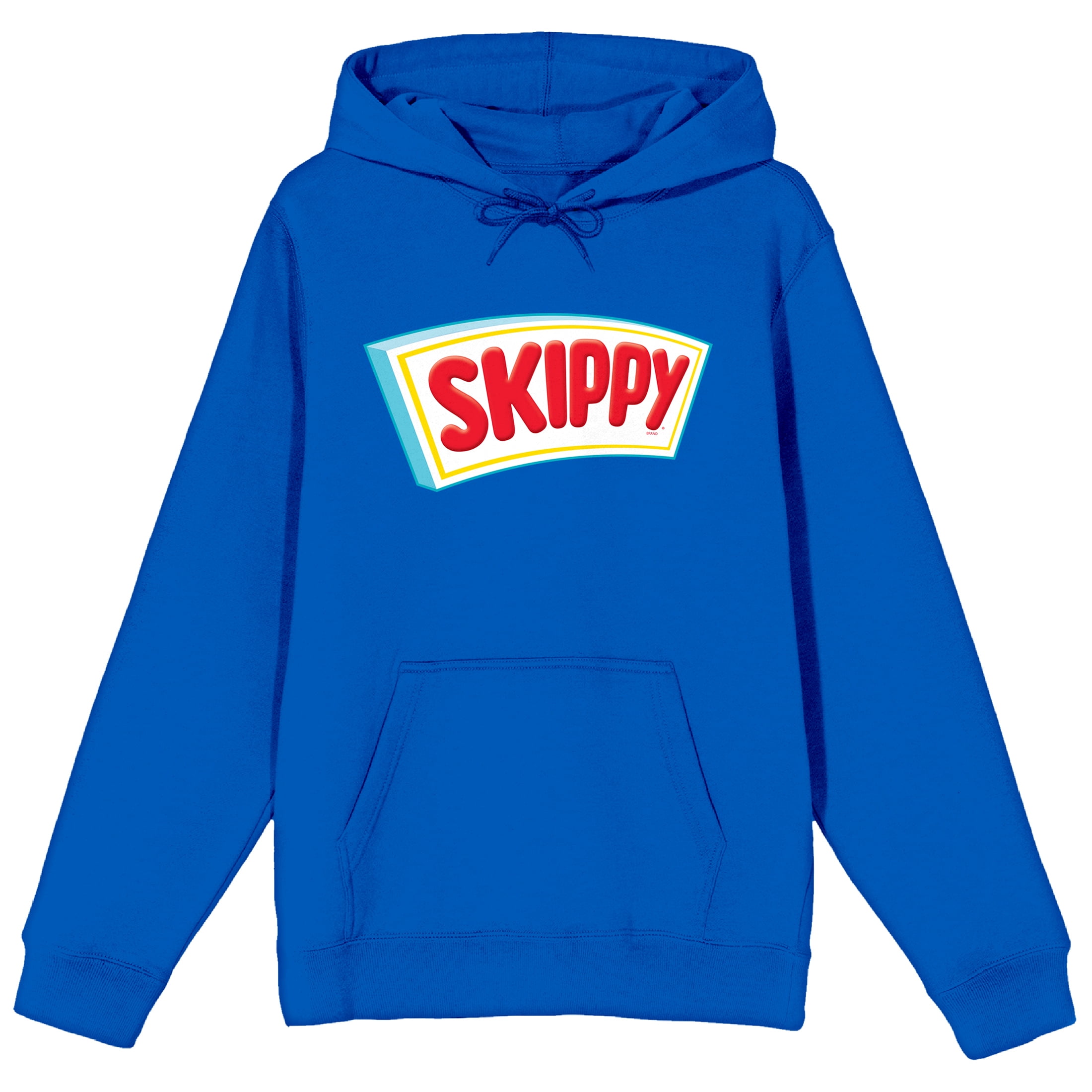 Skippy Logo Long Sleeve Royal Blue Adult Hooded Sweatshirt-Large ...