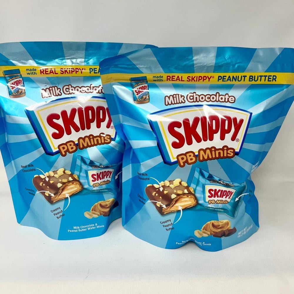 Skippy PB Minis Milk Chocolate & Peanut Butter Snacks, 18.2 oz, 2-Pack ...