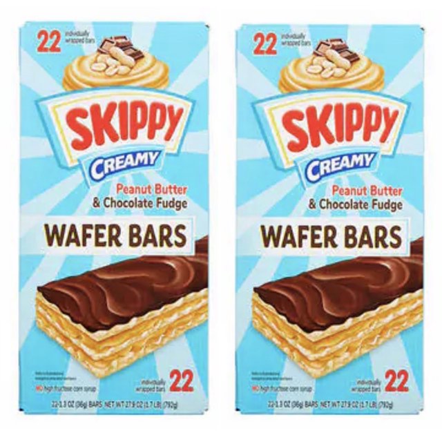 Skippy Snack Wafers, Peanut Butter and Chocolate Fudge, 1.3 oz 44 ct ...