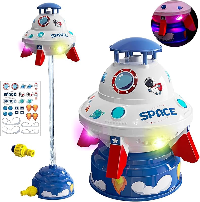 Skirfy Water Sprinkler for Kids Toys,Outdoor Summer UFO Water Rocket ...
