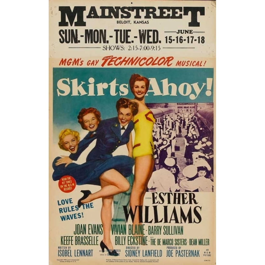 Skirts Ahoy Movie Poster (11 x 17) - Walmart.com