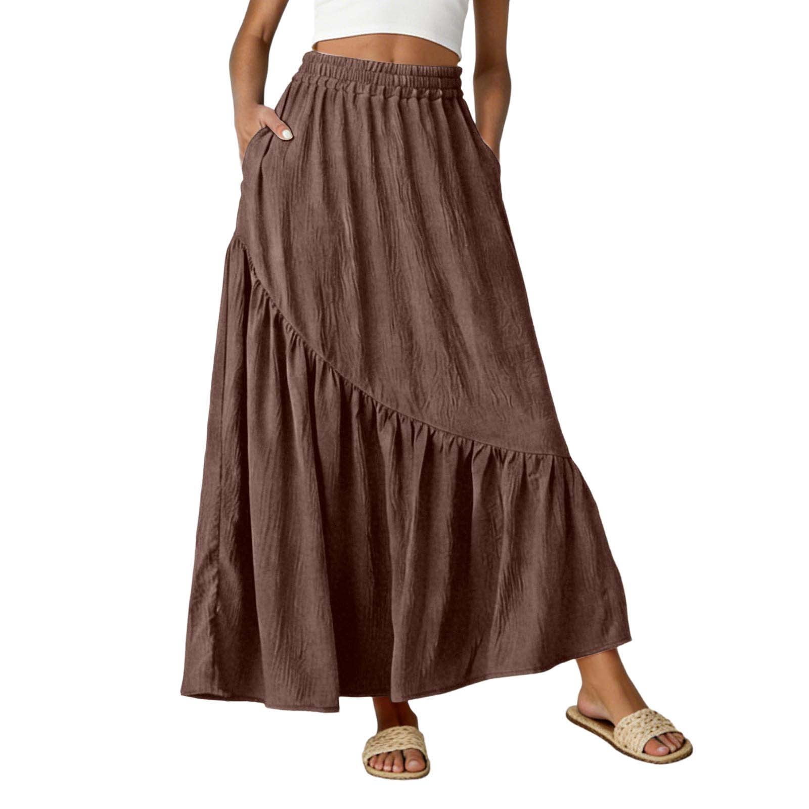 Skirts for Women Dressy Slim Fit Striped Comfort Coverage Flowy White ...